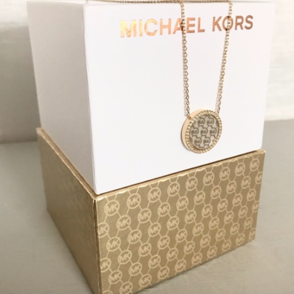 MICHAEL Michael Kors | Jewelry | Mk Mother Of Pearl Gold Tone Monogram ...